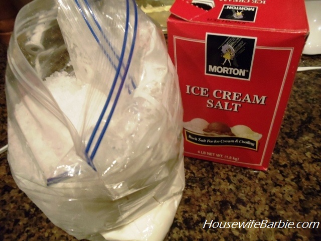 An American Housewife: Homemade Ice Cream - Made in a Ziploc Baggy!