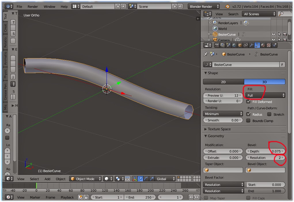 urtuts: how to model a pipe in blender 2.72