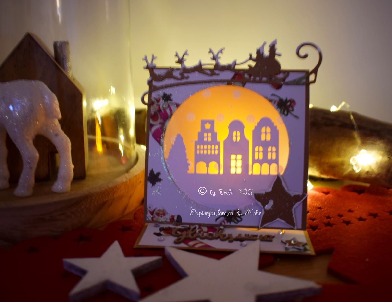 Stempeleinmaleins: Teelichtkarte - tea light card