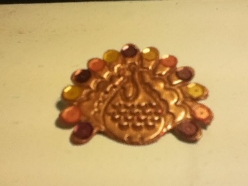Resin Jewelry : Thanksgiving Turkey Pin