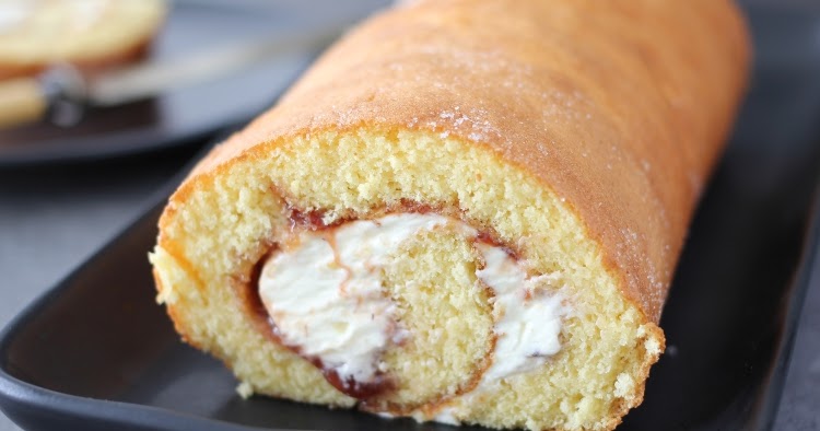 Exclusively Food: Sponge Roll with Jam and Cream Recipe
