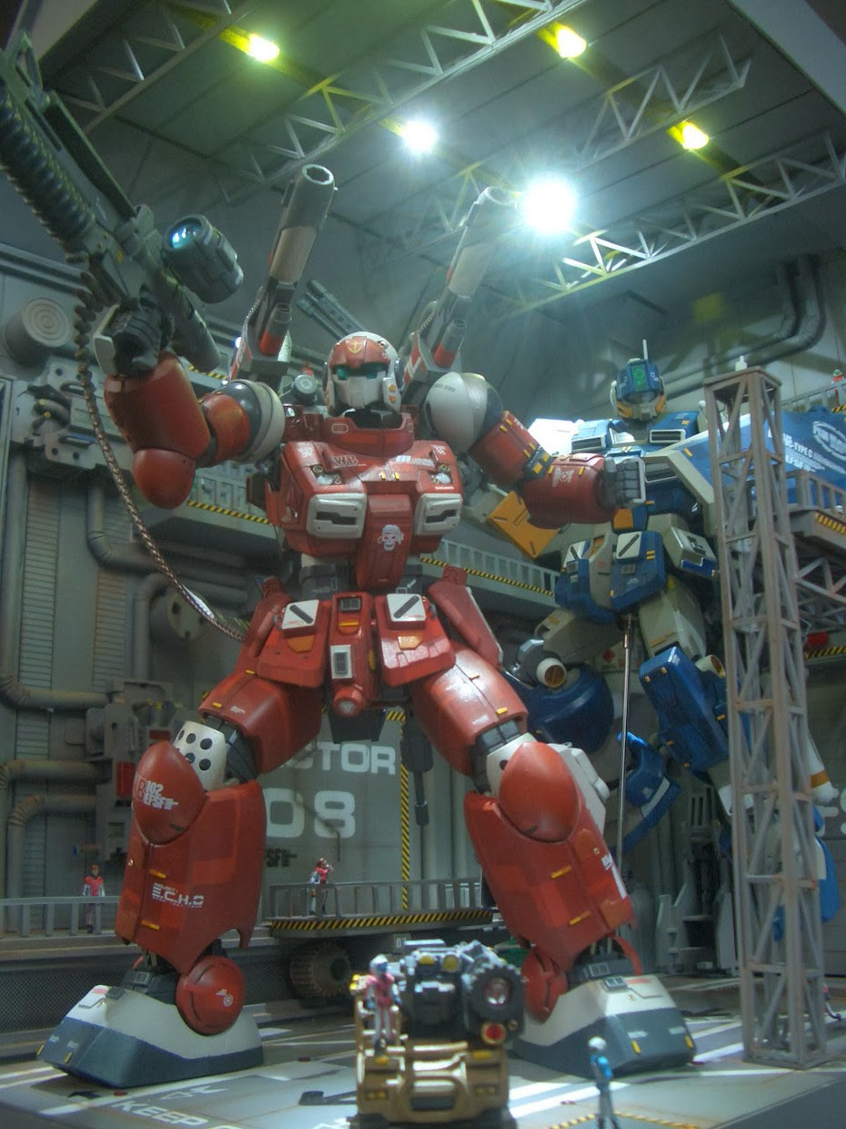 GUNDAM GUY: MG 1/100 Guncannon and Powered GM: Core Defenders - Diorama ...