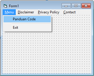 Cara Mudah Membuat Menu Utama di Visual Basic 6.0 - Panduan Code