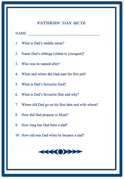 Entertain Easily: F is for Father's Day