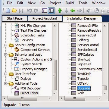 Remove previous versions using MSI Upgrade Table