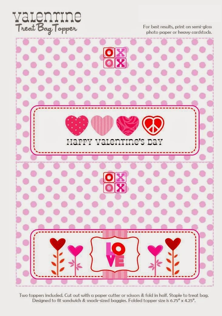 Happy Valentine´s: Free Printable Candy Bag Toppers or Labeles. - Oh My ...