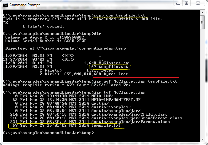 Inspired by Actual Events: Manipulating JARs, WARs, and EARs on the Command Line