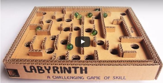 AULA RURAL DE PRIMARIA: JUEGO DE CARTÓN MATEMÁTICO: LABERINTO