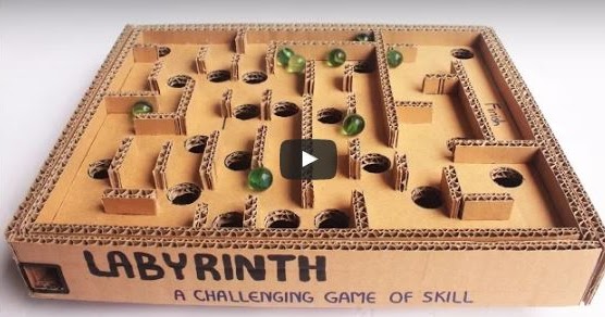 AULA RURAL DE PRIMARIA: JUEGO DE CARTÓN MATEMÁTICO: LABERINTO