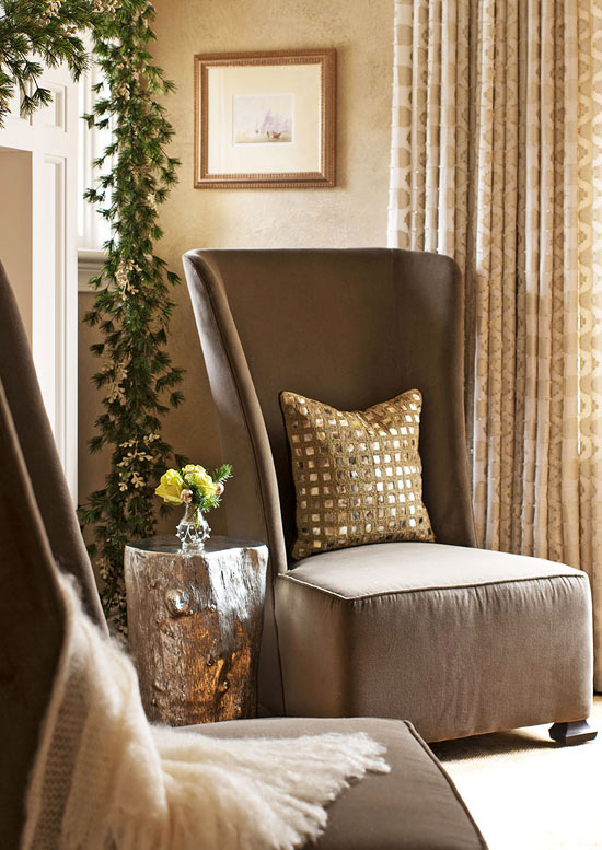 Neutral Dwelling: The Phillips Collection Silver Log Stool as seen in ...