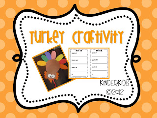 KinderKids: {FREE} Let's Talk Turkeys! Craftivity