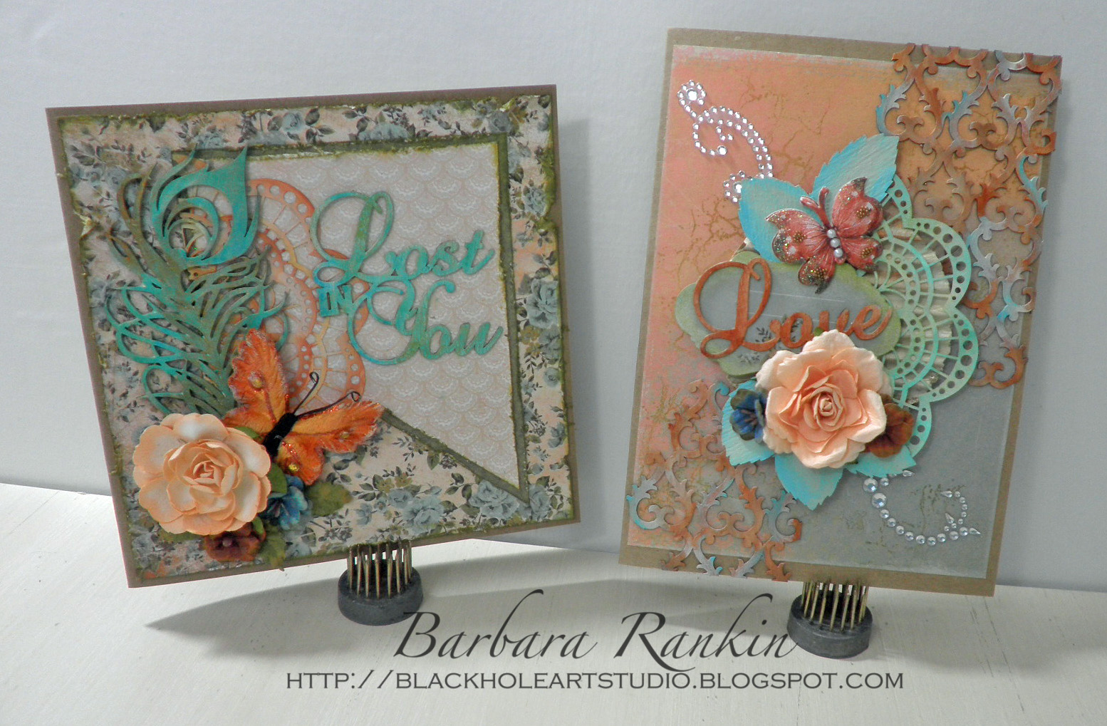 Black Hole Art Studio: Mixed Media Cards: Romance