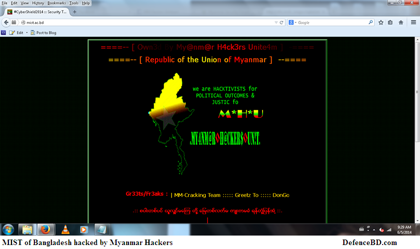Myanmar-Bangladesh Cyber War - Bangladesh Defence