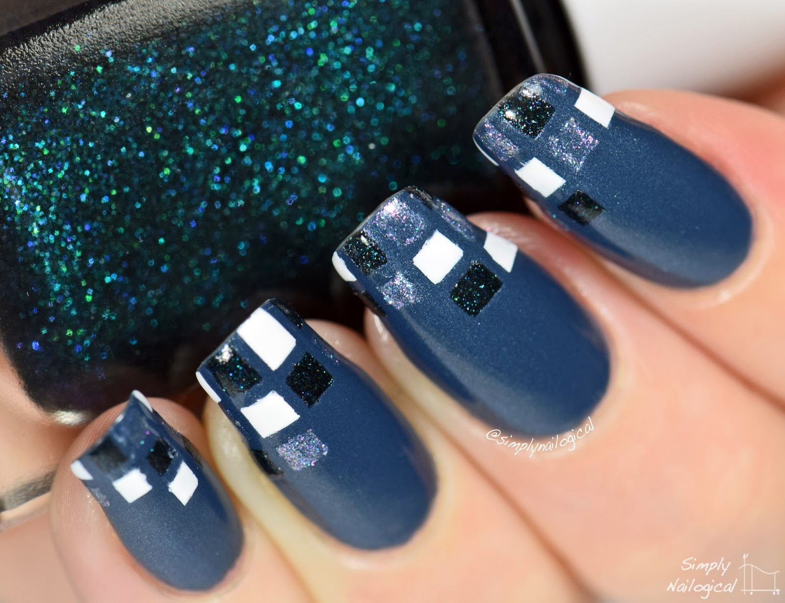 Simply Nailogical: Geometric square colour-blocking easy nail art