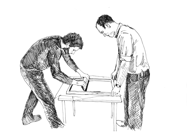 Andrew Gannon: Drawings from screen-printing