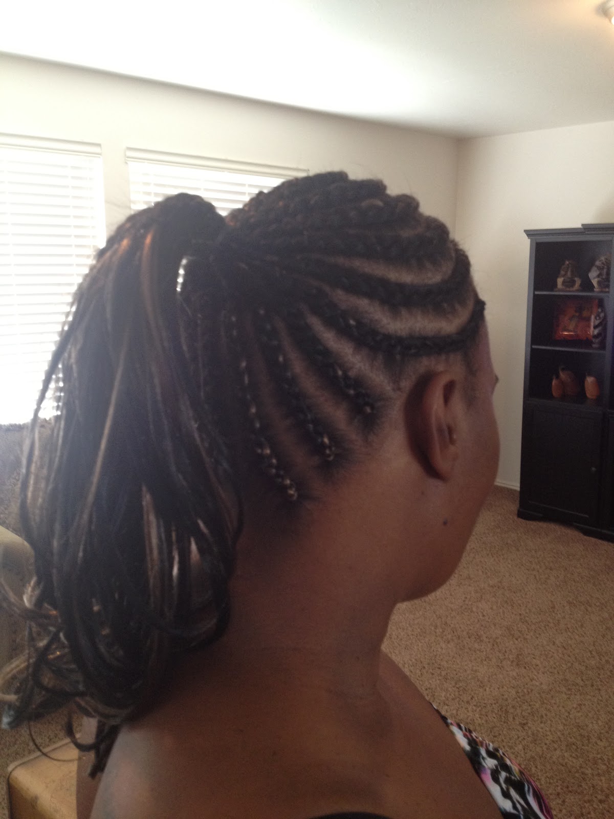 Cornrows Braids Extensions: Ponytail Cornrows