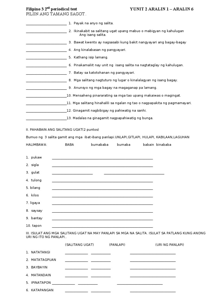 aspekto ng pandiwa worksheet - philippin news collections