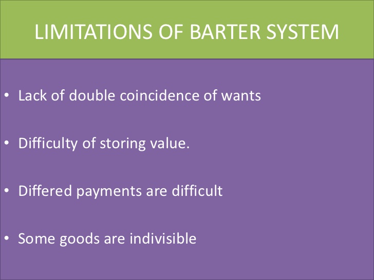 Barter Window: Limitations of Barter Exchange