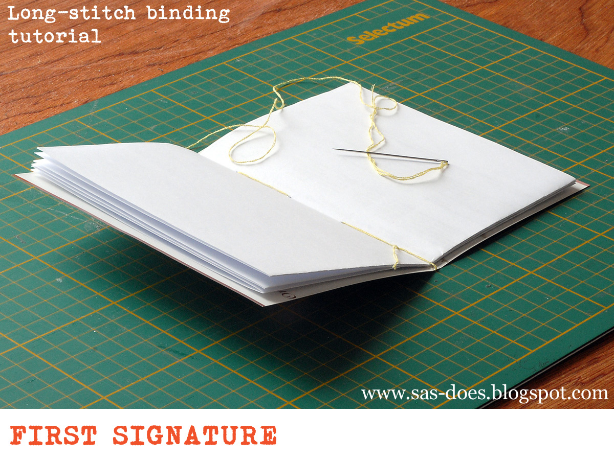 Long-stitch binding tutorial - part 2 | SAS does ...: Long-stitch ...
