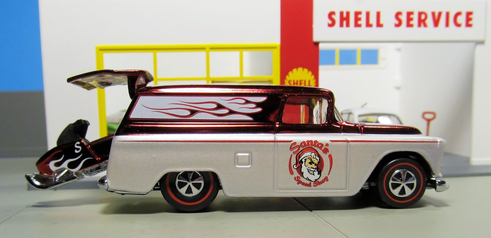 hot wheels 55 chevy panel christmas