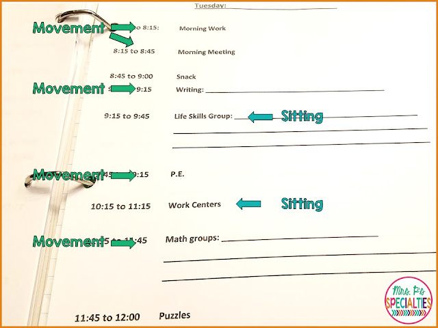 Tips For Creating A Schedule For The Self-Contained Classroom · Mrs. P ...