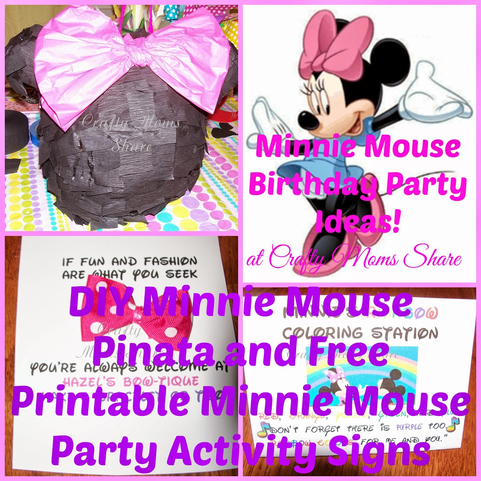 Diy Minnie Mouse Invitations