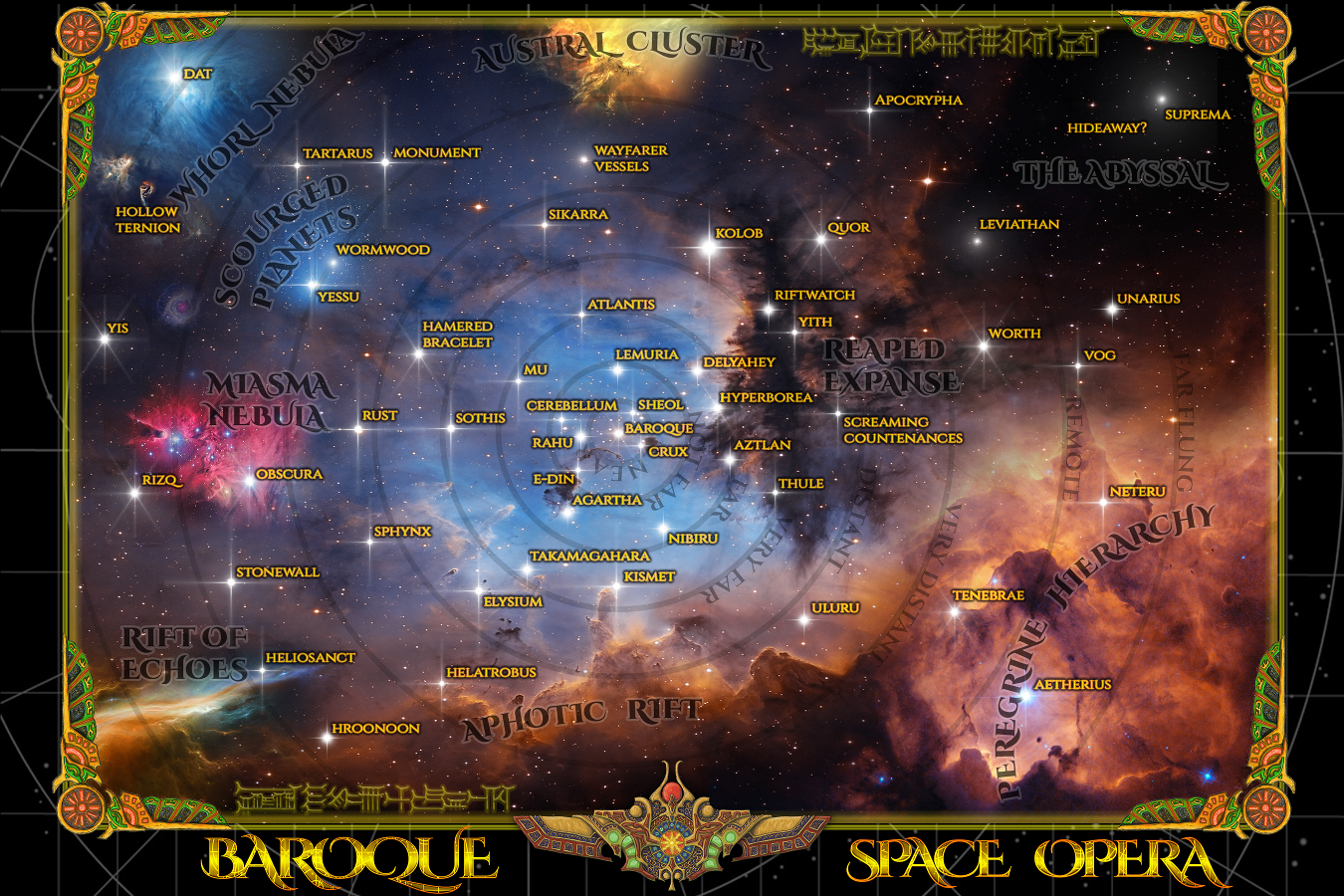 Roll for Critical: Baroque Space Opera Update #4: The Baroqueverse Map