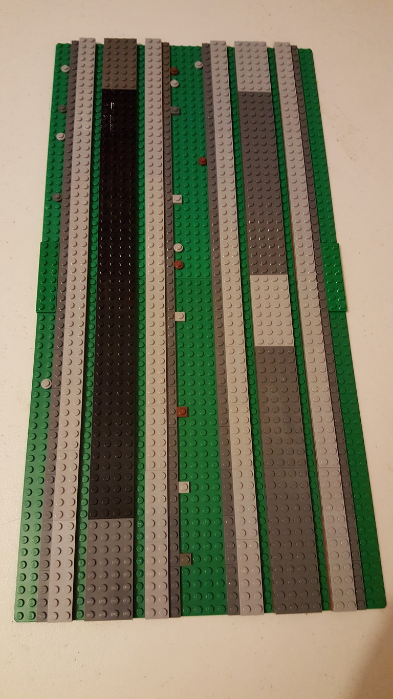 Matt's Lego fun: How to ballast straight Lego train track