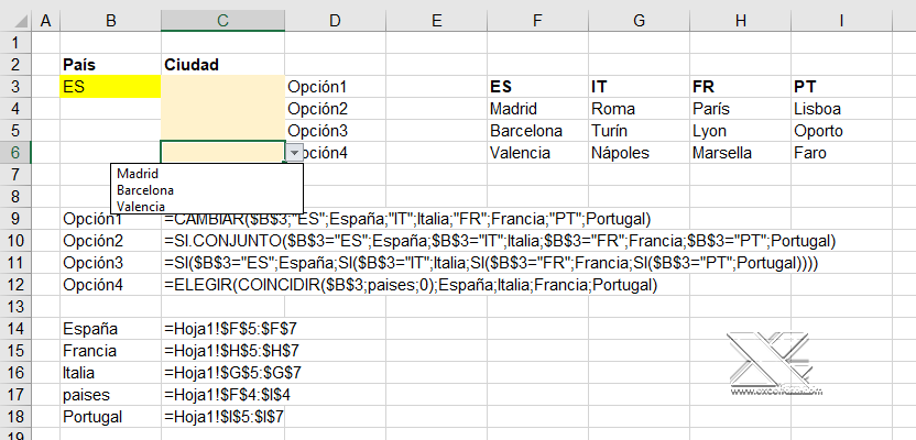 CAMBIAR y SI.CONJUNTO en validaciones de datos | EXCEL FORO: Un blog de ...