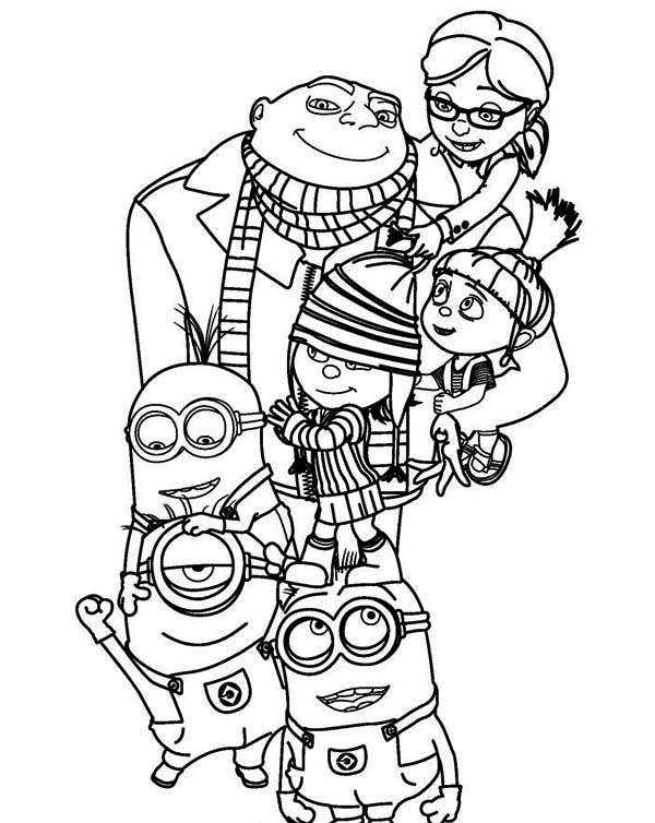Minions coloring page for kids | Coloring Draw