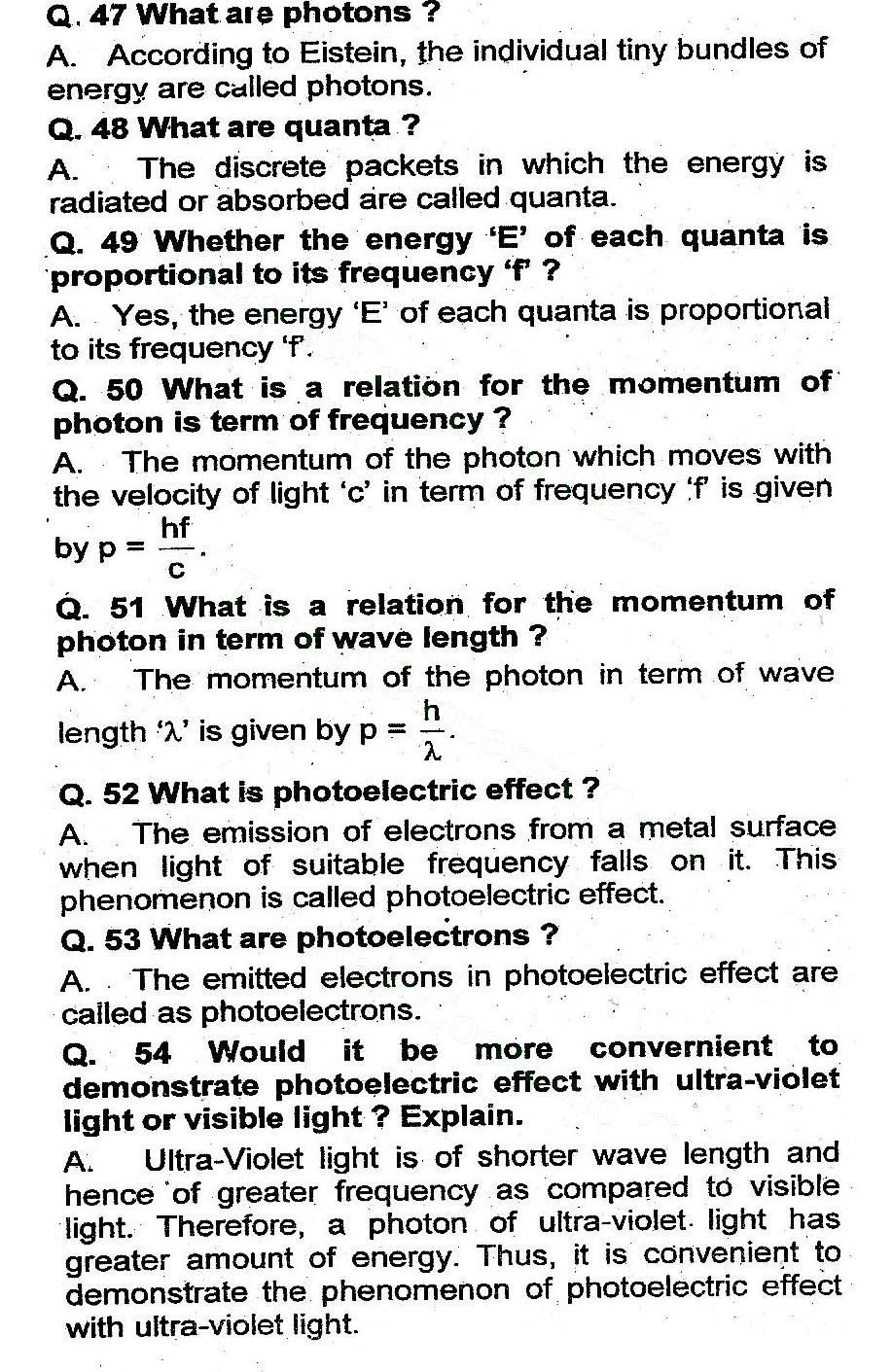 2nd Year Physics Chapter 19 Dawn of Modern Physics Short Questions ...