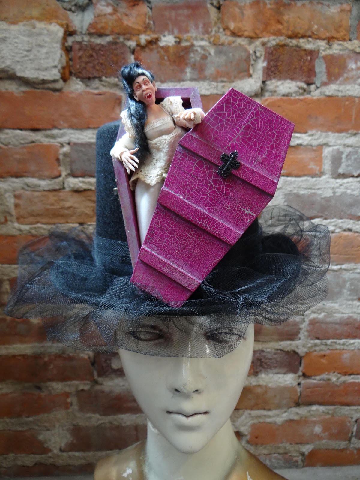 From the Studio of Pat Benedict: One of a kind Vampire Top Hat Wearable ...