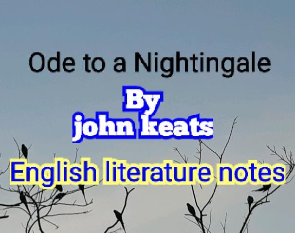 Ode to a Nightingale by John Keats...Summary and analysis ~ English ...