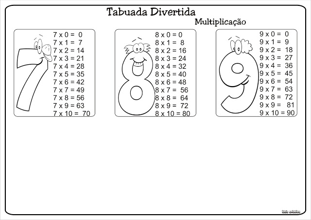 A Tecnologia a favor da Educação!: Aprendendo a tabuada!!