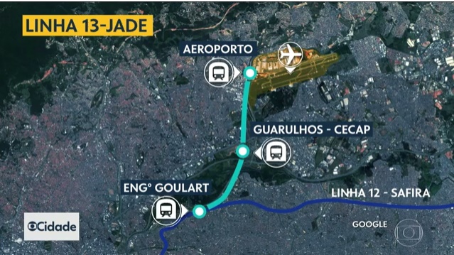 Obras de linha 13-Jade recebem vigas de sustentação na região da ...