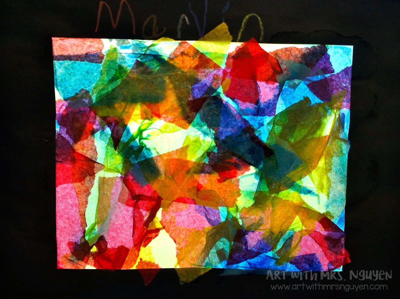 Delaunay Tissue Paper Collage (1st) | Art with Mrs. Nguyen