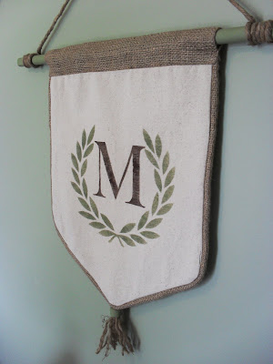 Home Frosting: Burlap & Canvas Monogrammed Banner