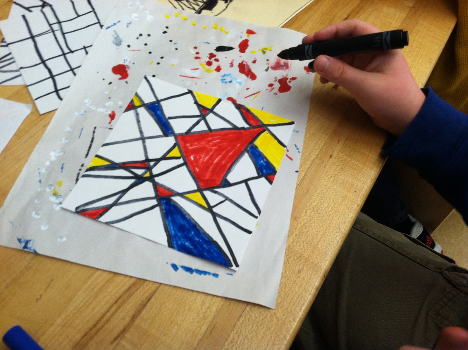 Olive ART! Do You???: Piet Mondrian with 2nd Grade