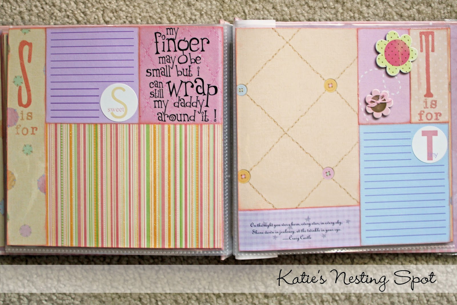 Katie's Nesting Spot: Baby's ABC Scrapbook