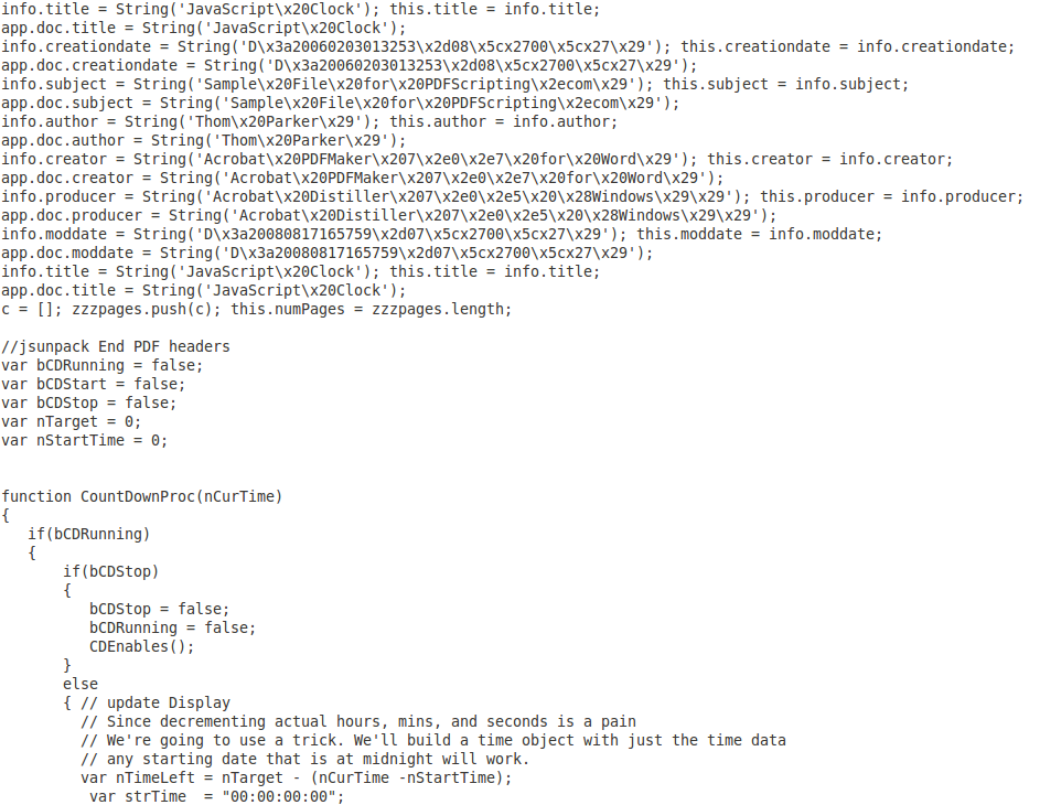 Marios Security Blog Decode Pdf And Extract Javascript
