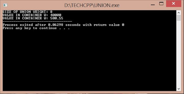 C++ Program to demonstrate Union type [DEVCPP/GCC] - TECHCPP