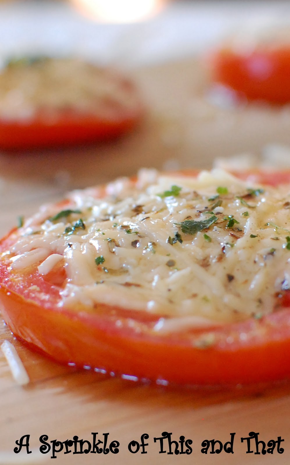 A Sprinkle of This and That: Baked Parmesan Tomatoes