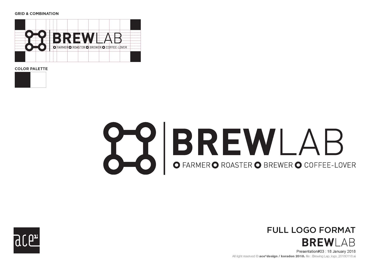 ace*design / koradon: Brew Lab Logo