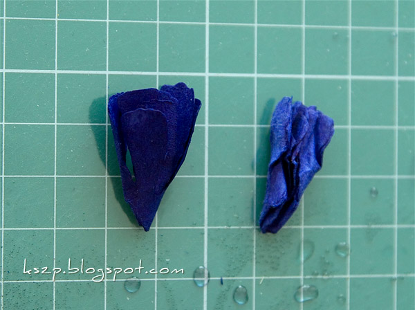 ~Улыбаемся и скрапим!~: МК от Klaudia: Василёк / Paper cornflower tutorial