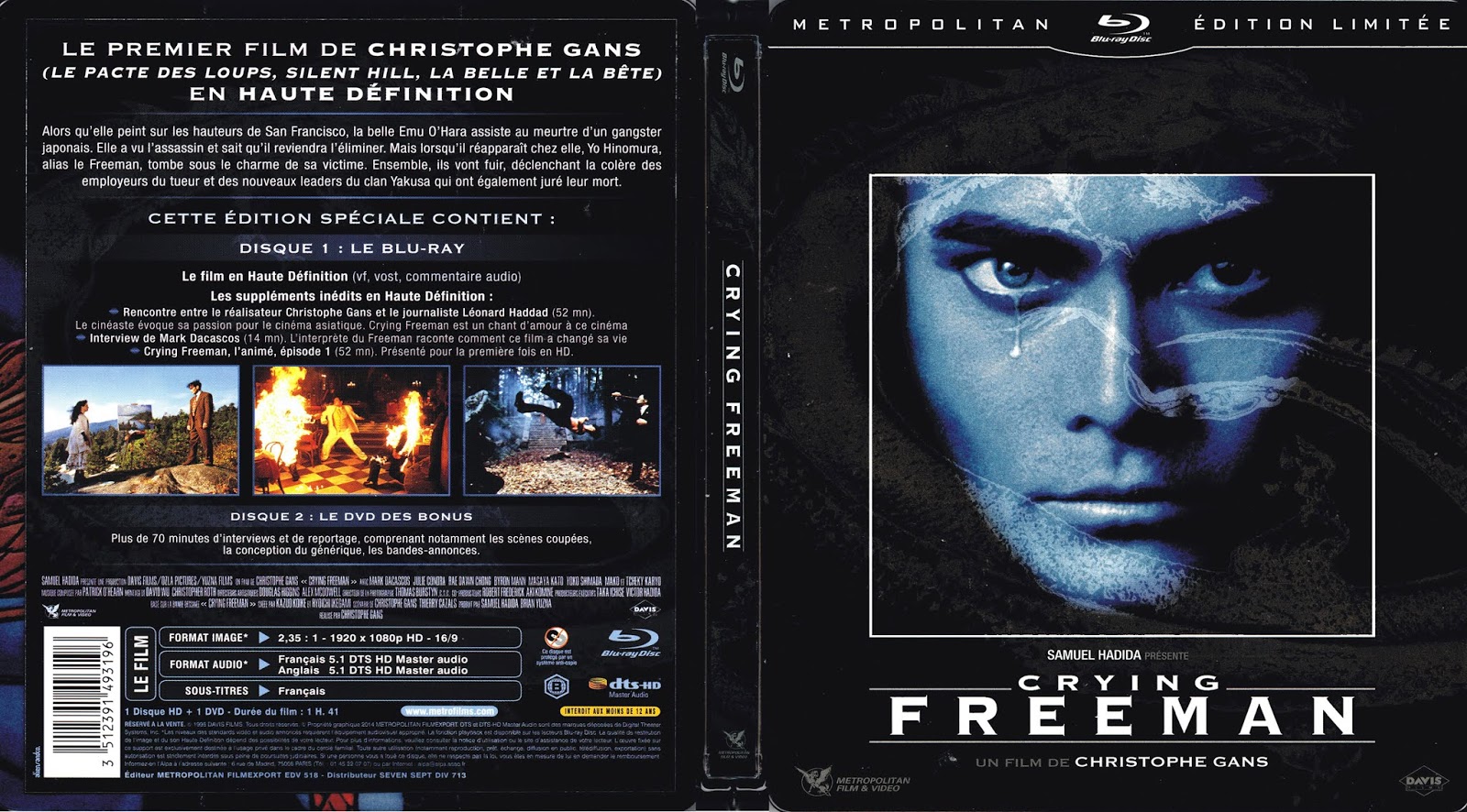 BLU-RAY JAQUETTES BLU-RAY: Crying freeman