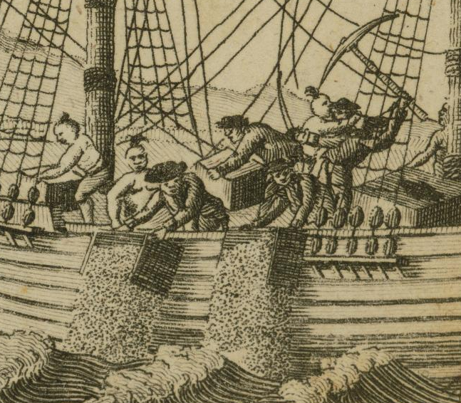 British Tars, 1740-1790: Americans throwing the Cargoes of the Tea ...