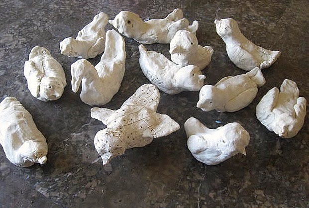 MaryMaking: Clay Birds on Driftwood