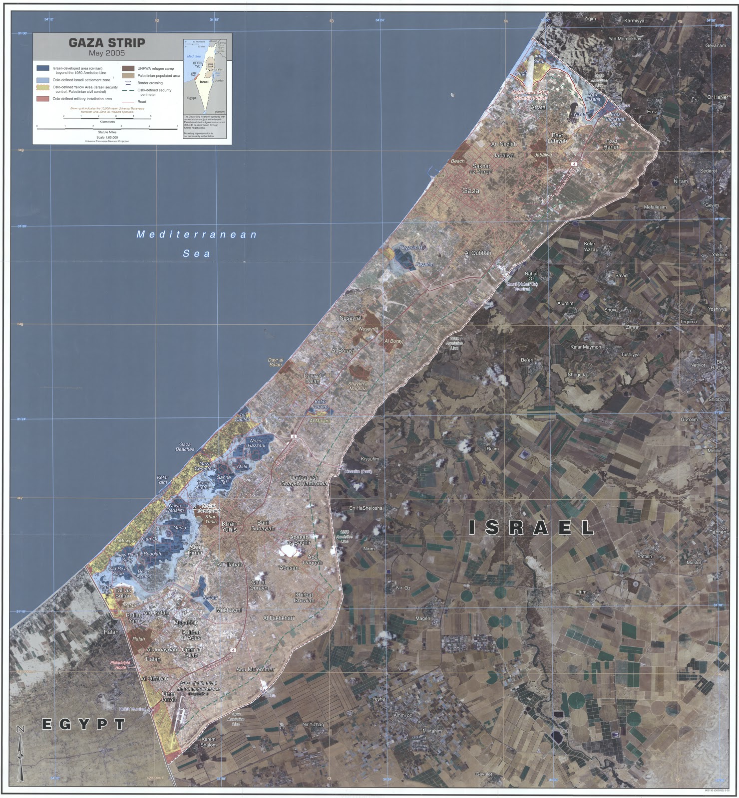 GIS Research and Map Collection: Gaza Strip Maps Available from Ball ...