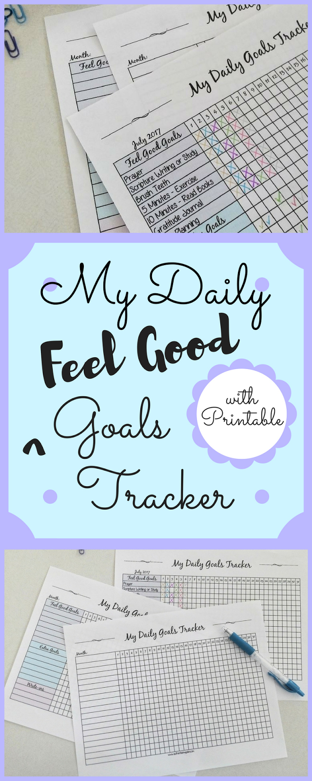 Authentic In My Skin: My Daily Feel Good Goals Tracker with Printable