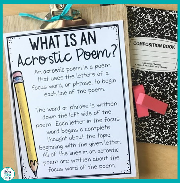 8 Acrostic Poem Ideas To Challenge Upper Elementary Students Think 